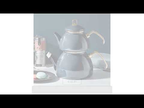 KARACA RETRO EMAYE CAYDANLIK - TEA POT ANTRASIT