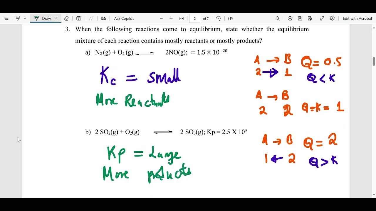 CHEMICAL EQUILIBRIA TUTORIAL SHEET || UNZA - YouTube