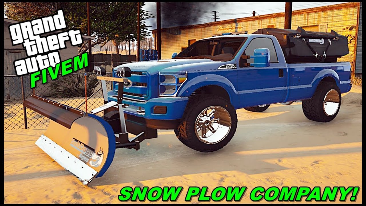 MY NEW FORD POWERSTROKE SNOW PLOW TRUCK! - GTA 5 ROLEPLAY RDRP - EP.11 ...