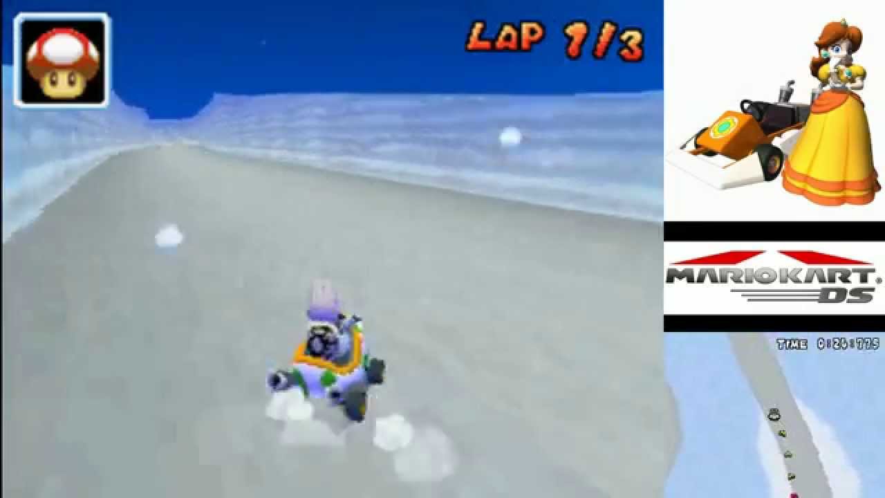 Mario Kart DS Time Trial: retro Frappe Snowland (1'52"442) - YouTube