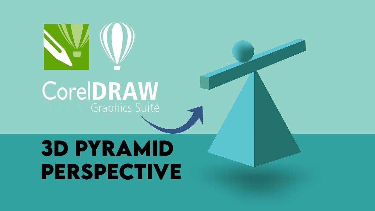 CorelDRAW | 3D Pyramid Design With 2 Point Perspective | IQBAL ALAM ...
