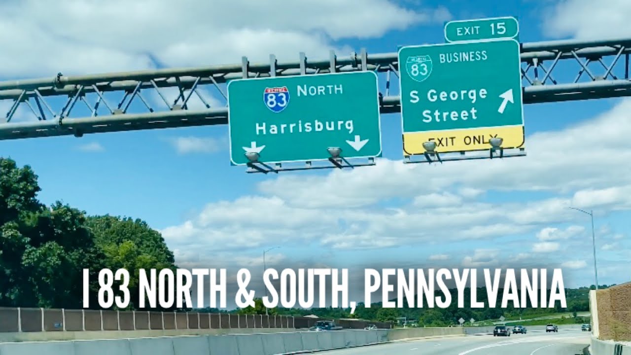 Driving through Interstate 83 North & South, Pennsylvania, USA - YouTube