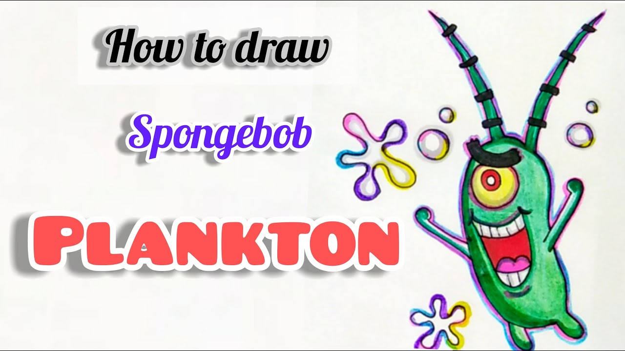 How To Draw Plankton From Spongebob 🌟 Step by step for beginners - YouTube
