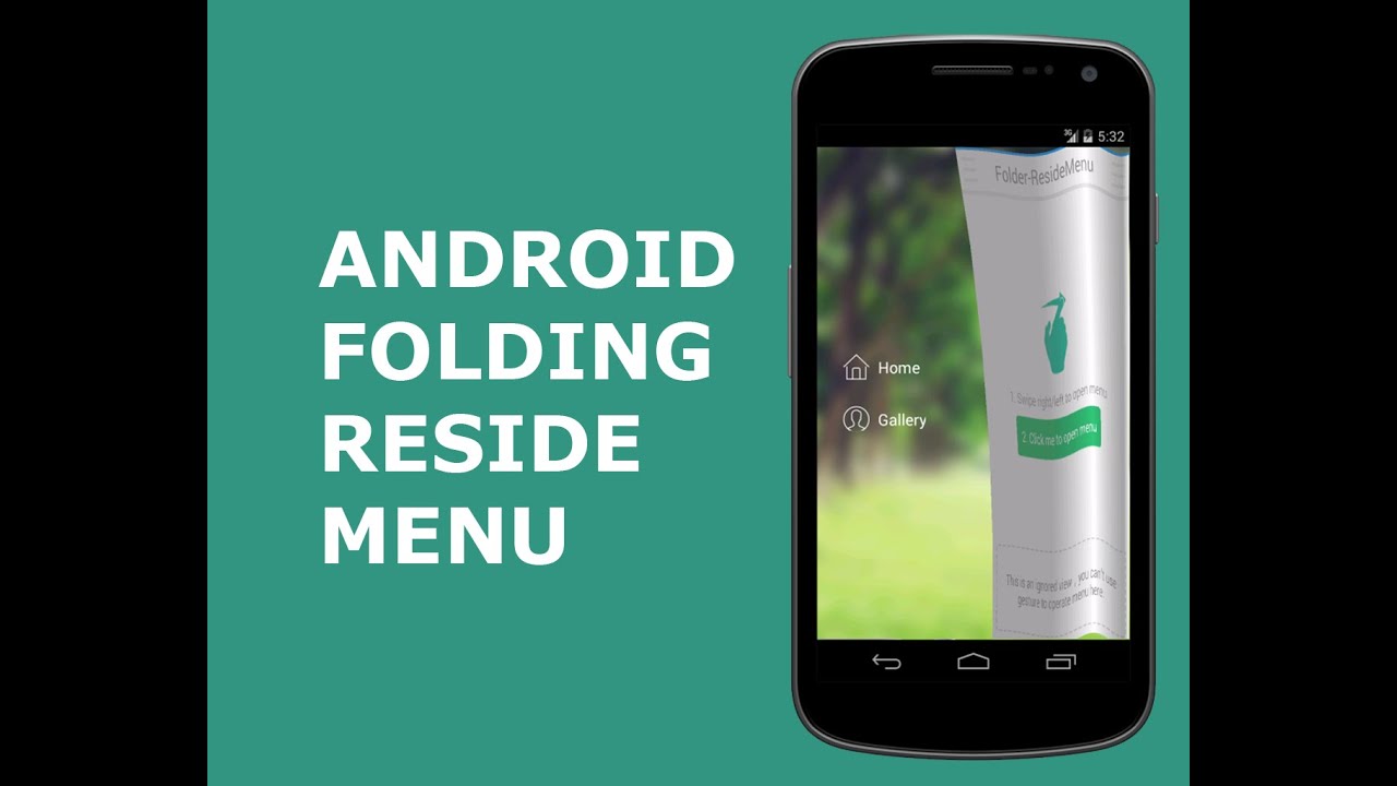 ANDROID FOLDING RESIDE MENU - YouTube