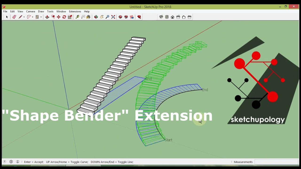 Shape bender Extension for sketchup (to bend shapes) - sketchupology - YouTube