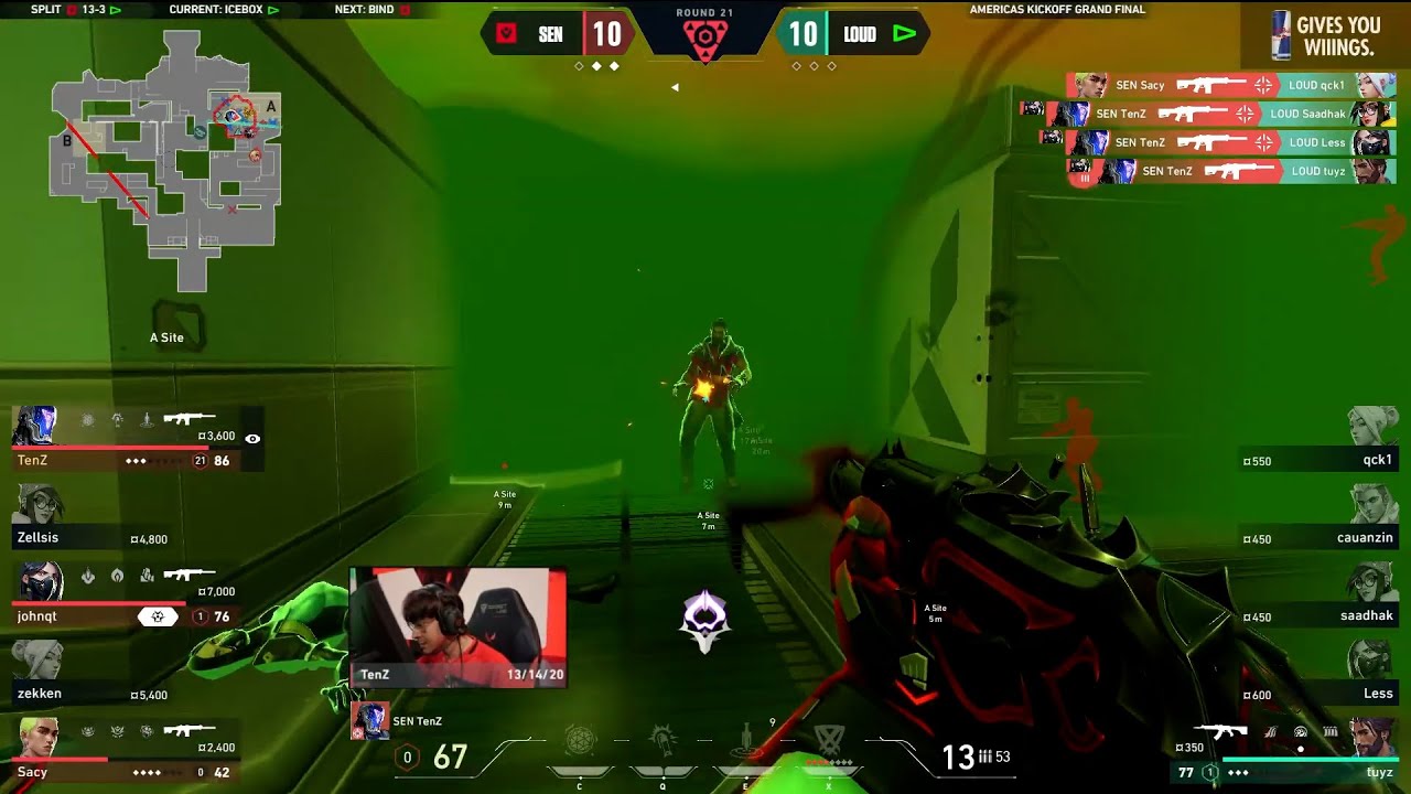 SEN TenZ sneaky 3k to win the round vs LOUD | VCT Americas Kickoff 2024 ...