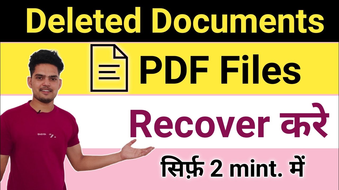 How to recover Permanently Deleted Documents PDF Files | Deleted ...