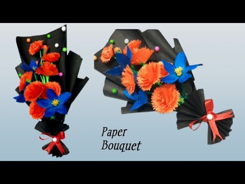 Flower Bouquet Making With Paper | How To Make Bookey At Home | New ...