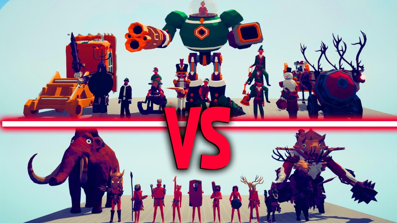 MEGA TRIBAL TEAM vs MEGA HOLIDAY | TABS - Totally Accurate Battle ...