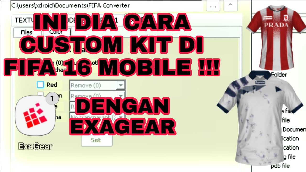 INI DIA CARA KUSTOM KIT DI FIFA 16 MOBILE DENGAN APLIKASI EXAGEAR WIN ...