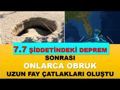 KÜBA'DA 7.7 Şiddetinden Deprem Oldu, FAY Çatlakları ve OBRUKLAR Oluştu
