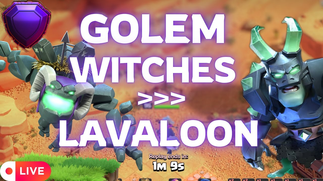 Last Day of Legends League Halloween Season with Golem Witches Strategy ...