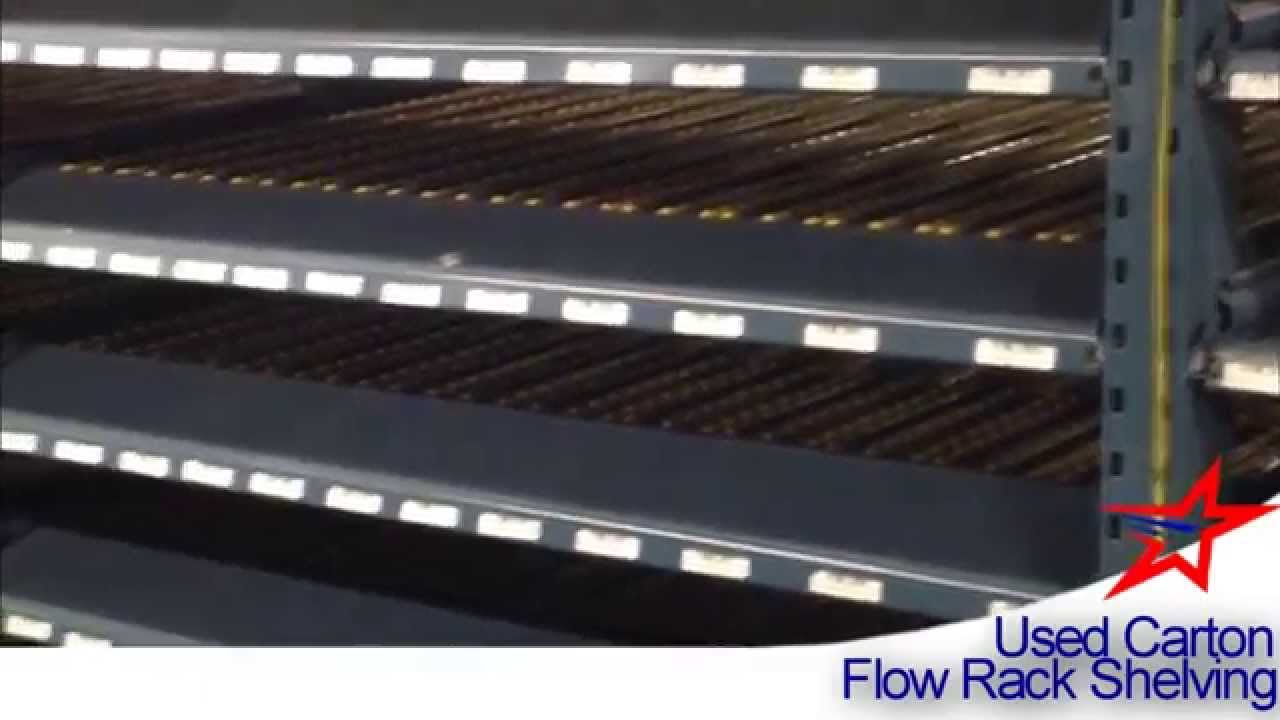 USED CARTON FLOW RACK SHELVING: Gravity Fed Piece Picking System-Series ...