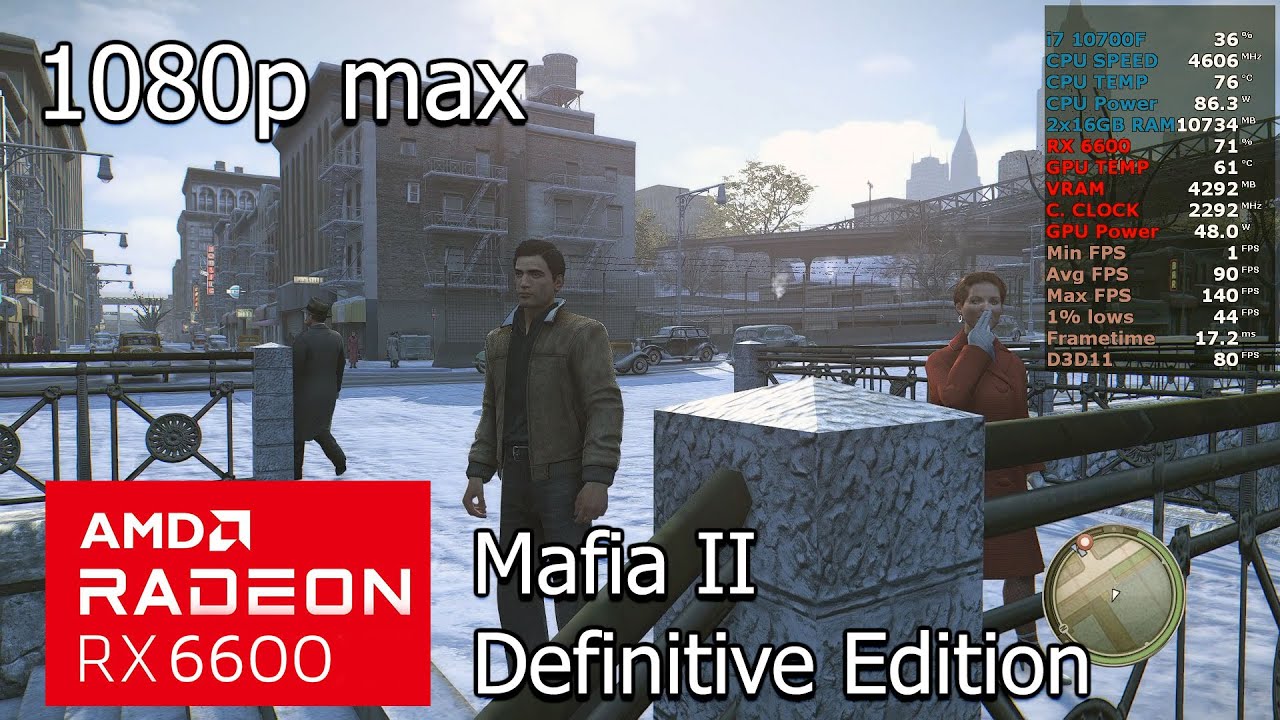 RX 6600 8GB - Mafia 2 Definitive Edition High Settings + PhysX - YouTube