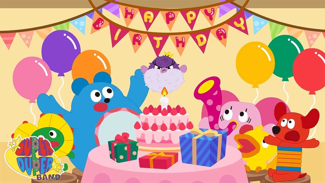 Blow Out the Candles | Cartoon for Kids | Super Duper Band Stories ...