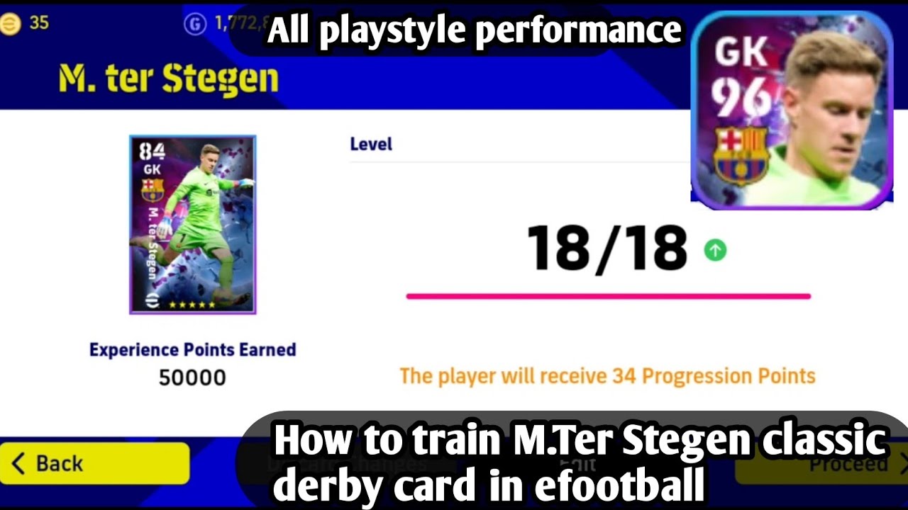 How to train Ter Stegen derby card in efootball 2024! How to Max Ter ...