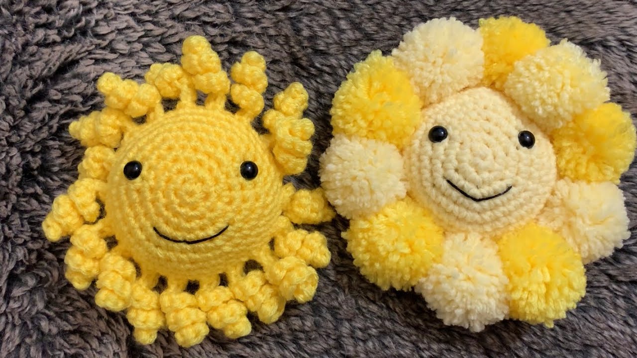 Crochet Sun | 2 ways - YouTube