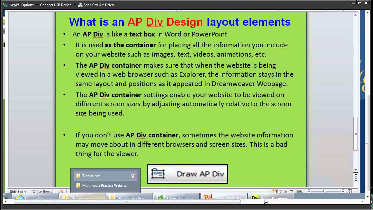 What is an AP Div design element - YouTube