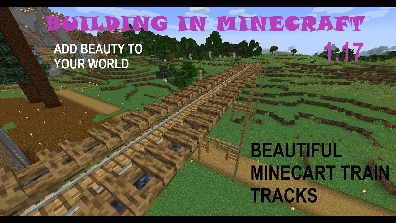 How to build a Minecart Track that Looks Real !!!!! - YouTube