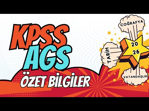 KPSS ÖNEMLİ BİLGİLER | AGS ÖZET BİLGİLER