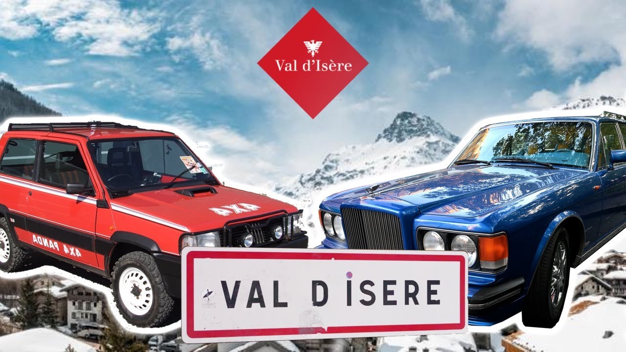 A TALE OF TWO VAL d'ISERE CARS - FIAT PANDA VS BENTLEY VAL d'ISERE 4K ...