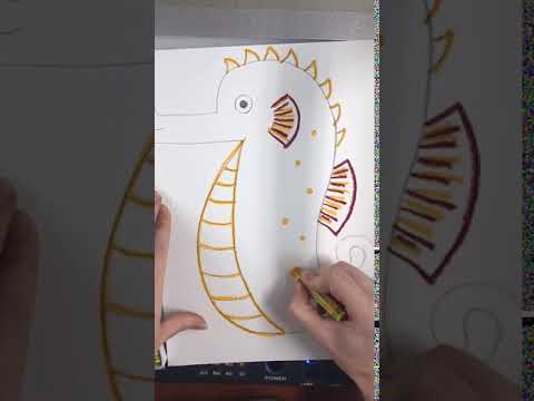 Elements of the Art Room: 1st grade Eric Carle inspired seahorses