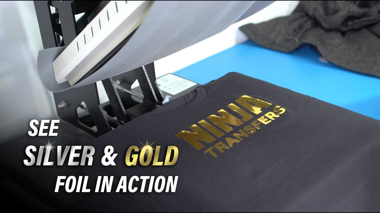 Gold/Silver Foil DTF Pressing Instructions - YouTube