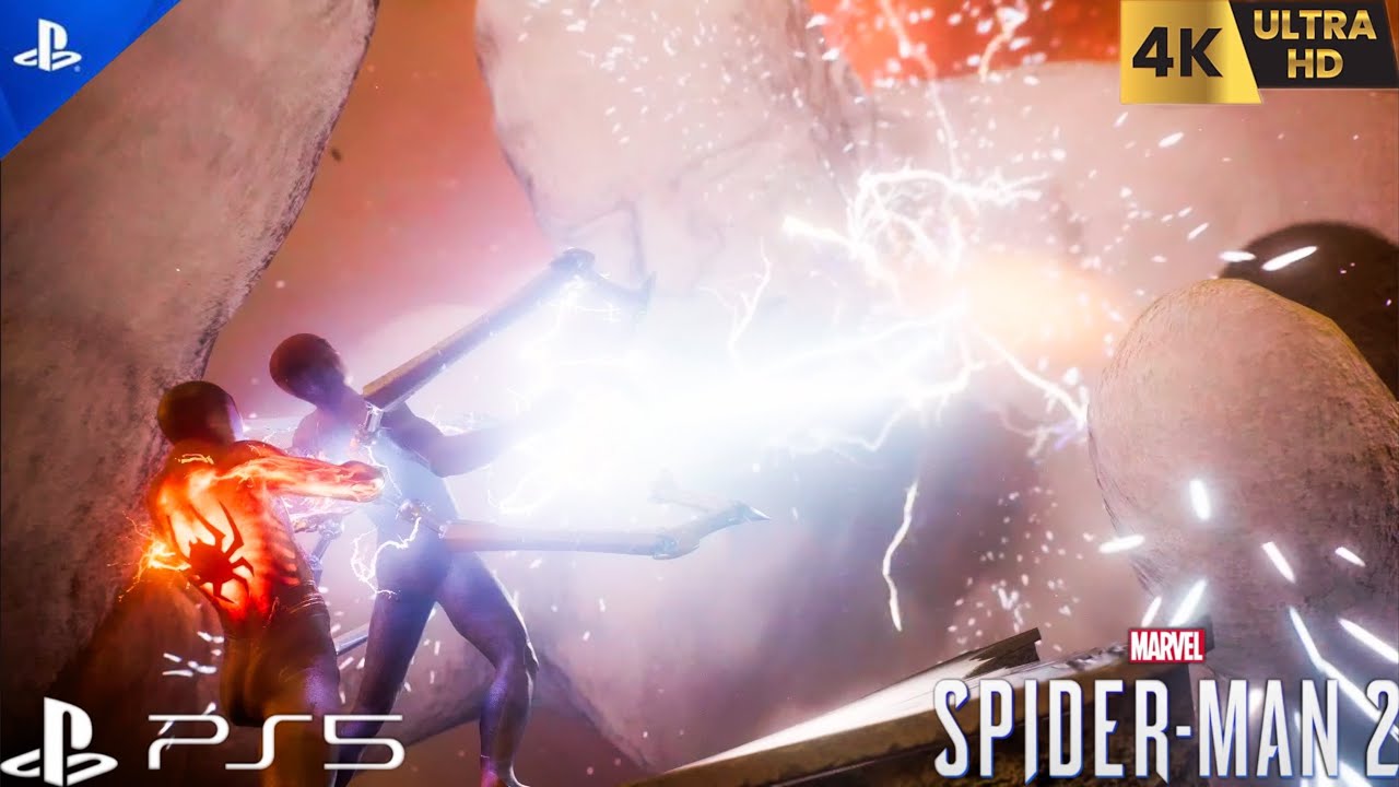 Finally spider man 2 vs sandman full fight PS5 4KHDR GAMEPLAY - YouTube