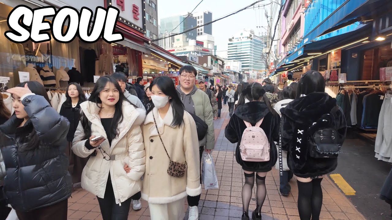 Hongdae Street Walking tour. Seoul City Korea 4k City Tour - YouTube