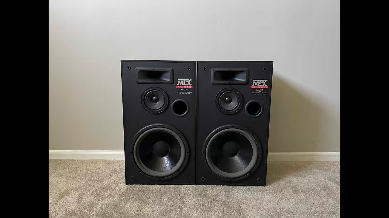 MTX Audio AAL12B 3 Way Home Floor Standing Speakers - YouTube