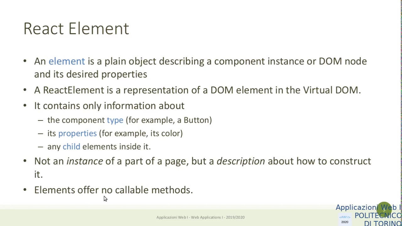 AW1-2020-L22-P1: React Elements, JSX, Components (parte 1) - YouTube
