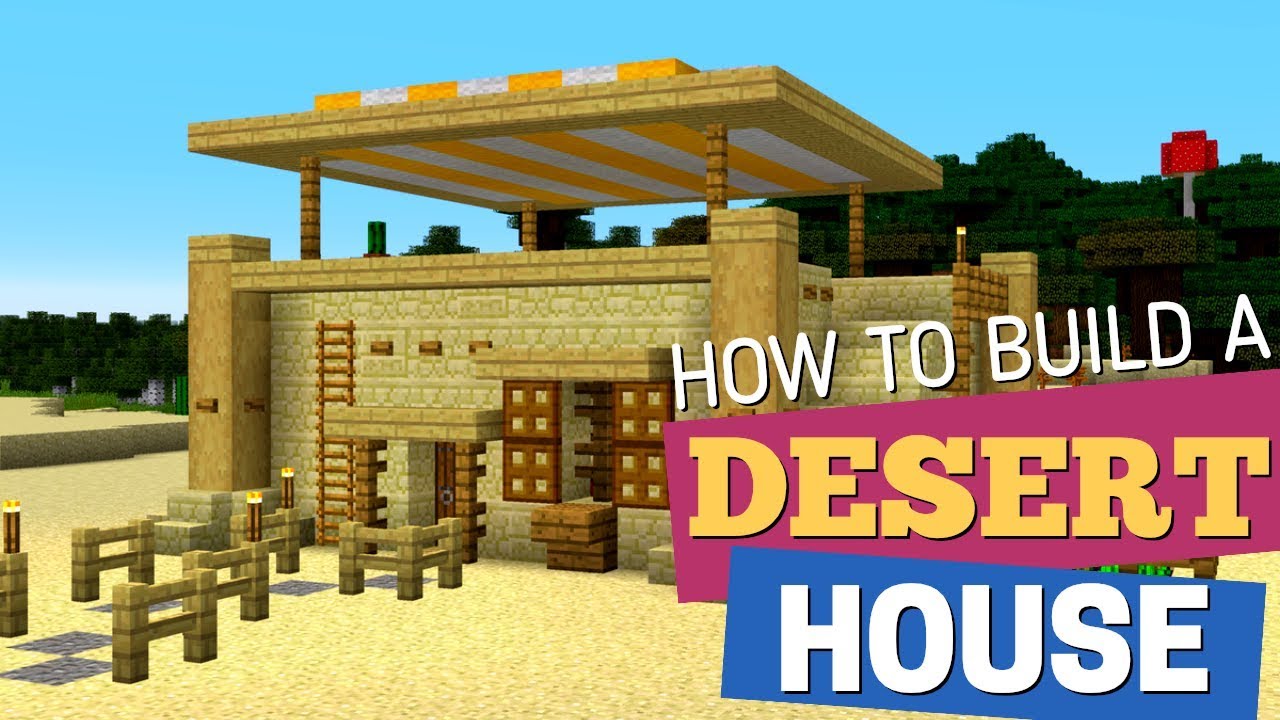 How to Make a Desert house in Minecraft: Desert House Design by Avomance (House Tutorial 2019 ...