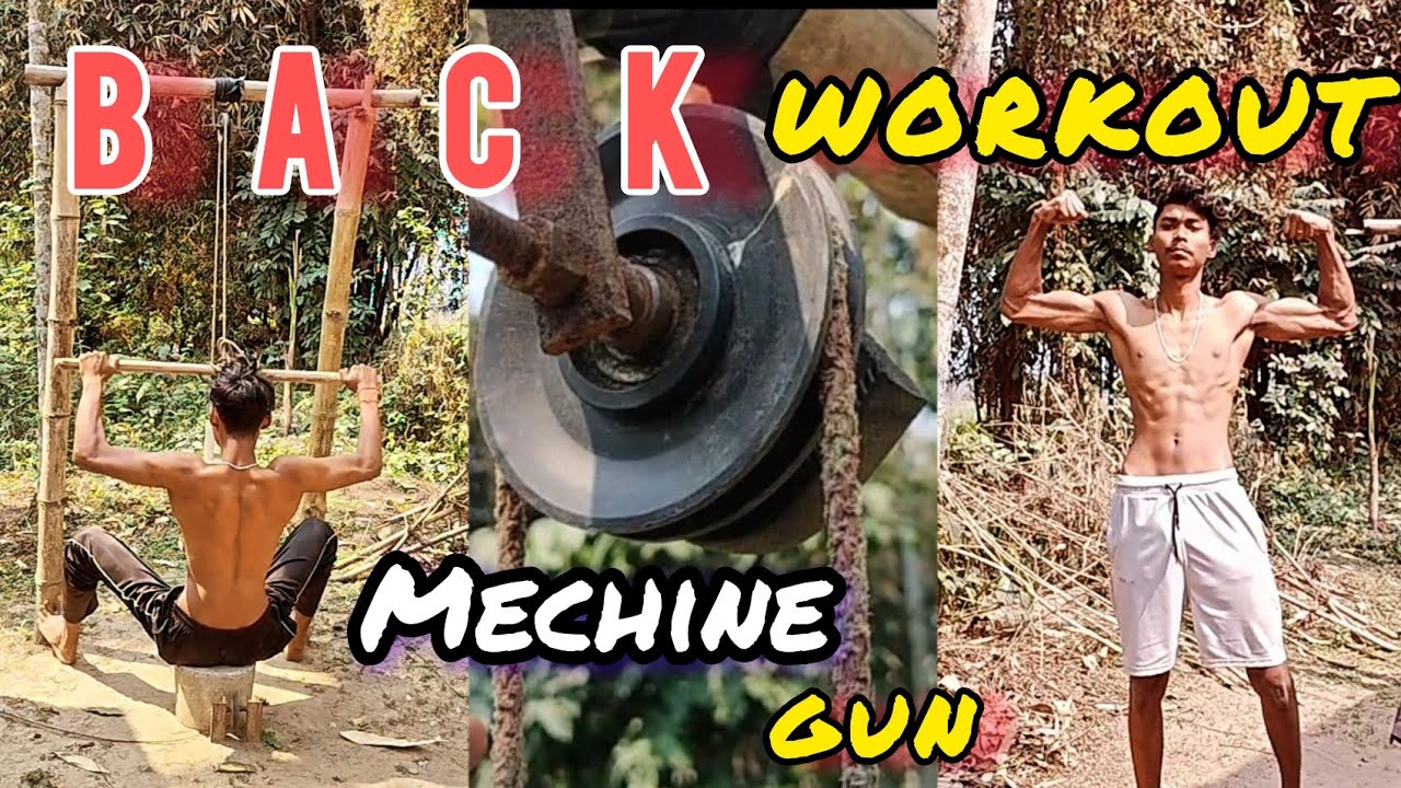 How i train Back exercise at home ।। Homemade Machine back workout ...