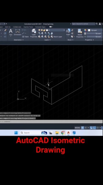 Isometric Drawing in AutoCAD - YouTube
