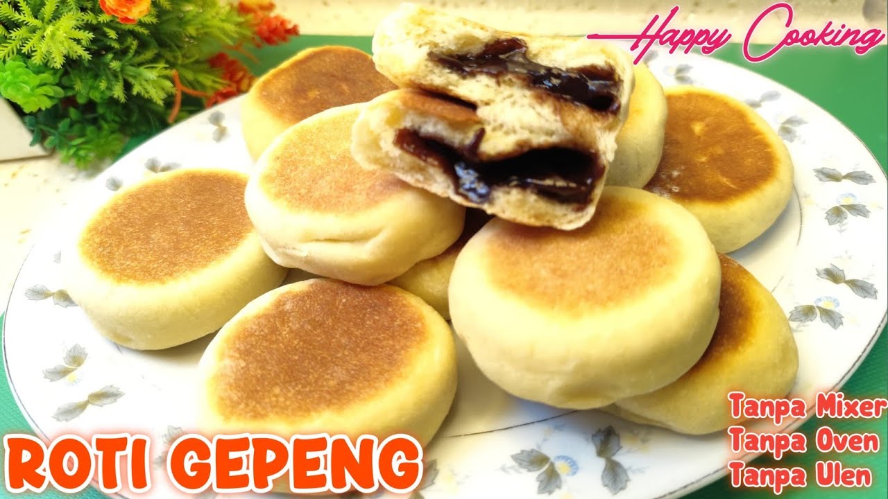 RESEP ROTI GEPENG ISI COKLAT TANPA OVEN, TANPA MIXER, ‼️ LEMBUT BANGET ...