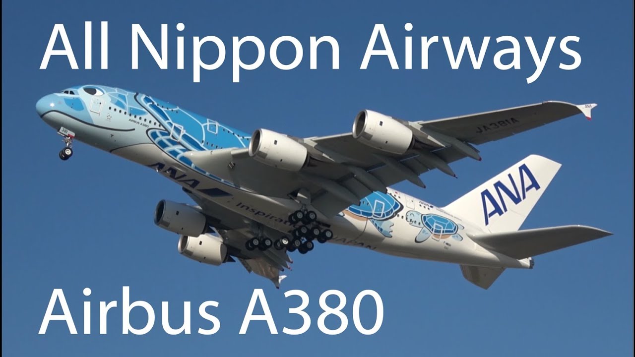 First Flight | 1st ANA Airbus A380 with beautiful unique Turtle Livery ...