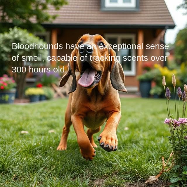 Bloodhounds have an exceptional sense of smell, capable of tracking ...