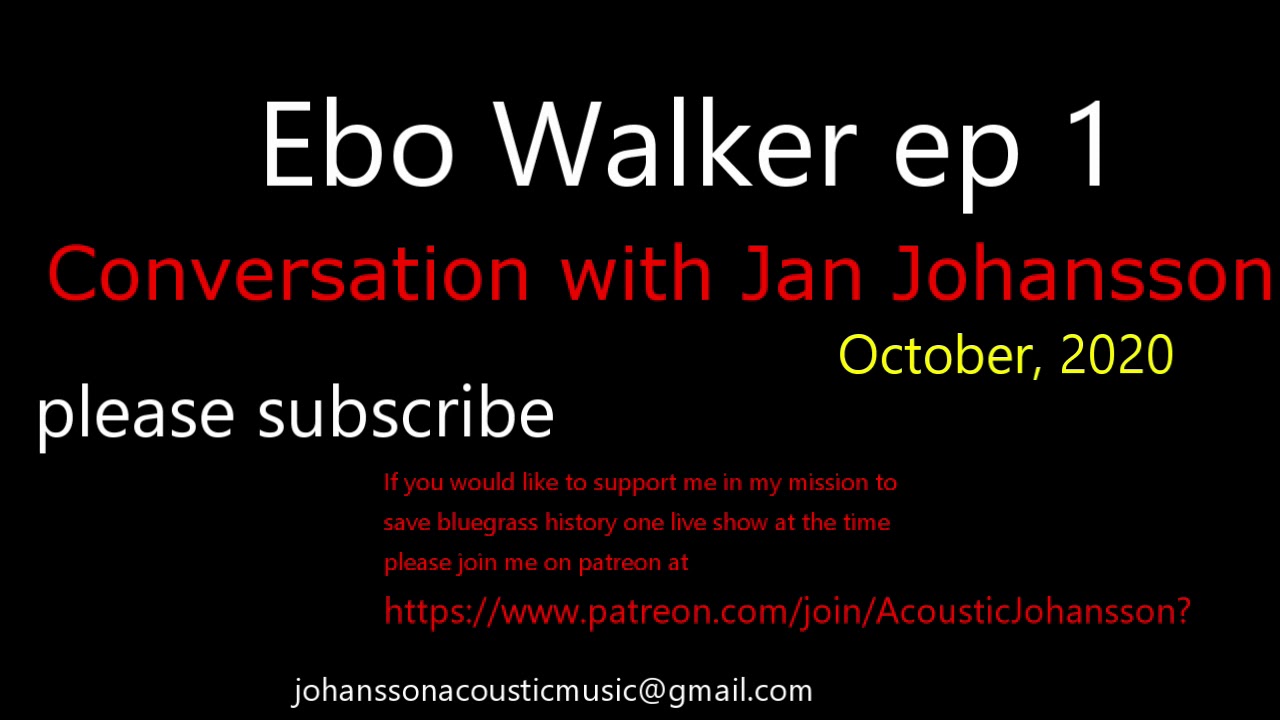 Ebo Walker - Jan Johansson Conversation, October, 2020 Ep 1 - YouTube