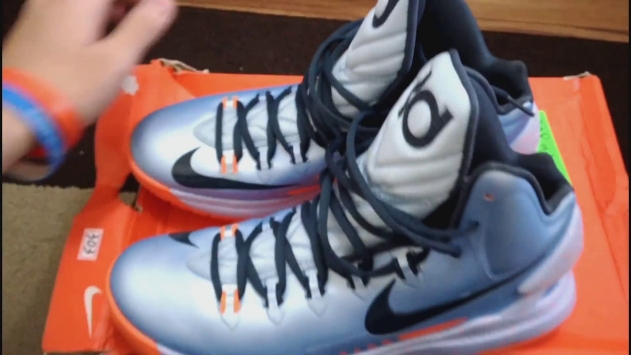 Nike KD V Ice Blue 開箱+實穿 - YouTube