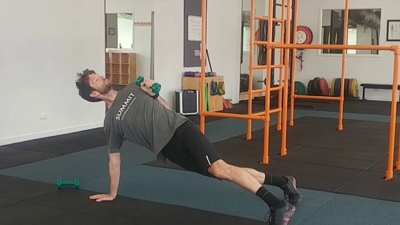 Prone hold - side press. - YouTube