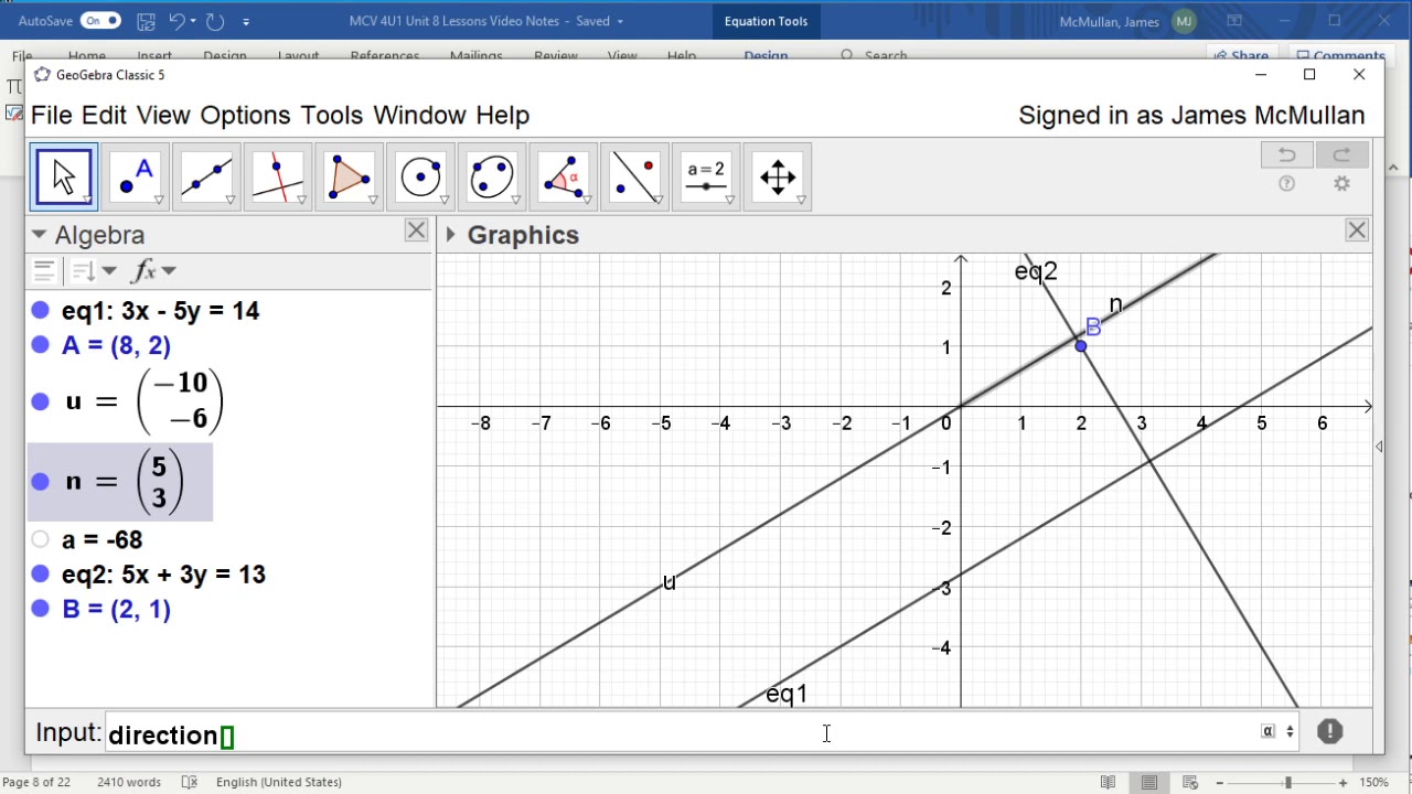MCV4U 8 2 Scalar Equation of a Line in R2 - YouTube