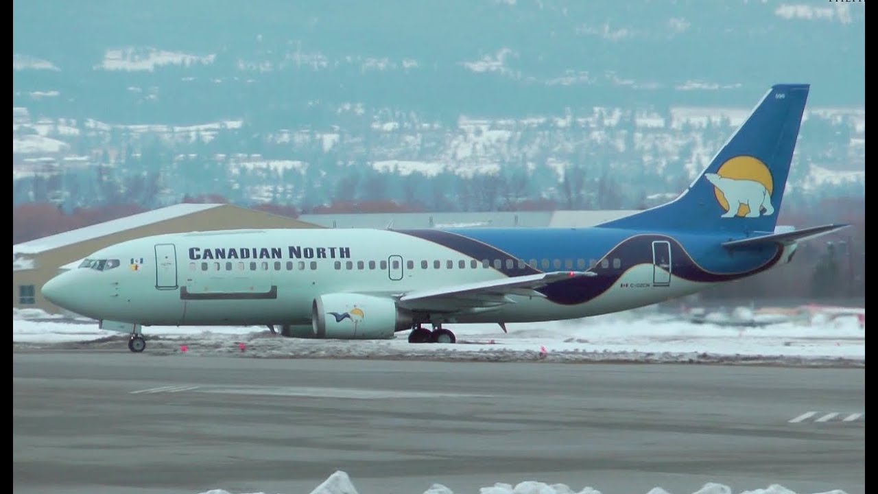 Canadian North Airlines Boeing 737-300 Taking Off from Kelowna, British ...