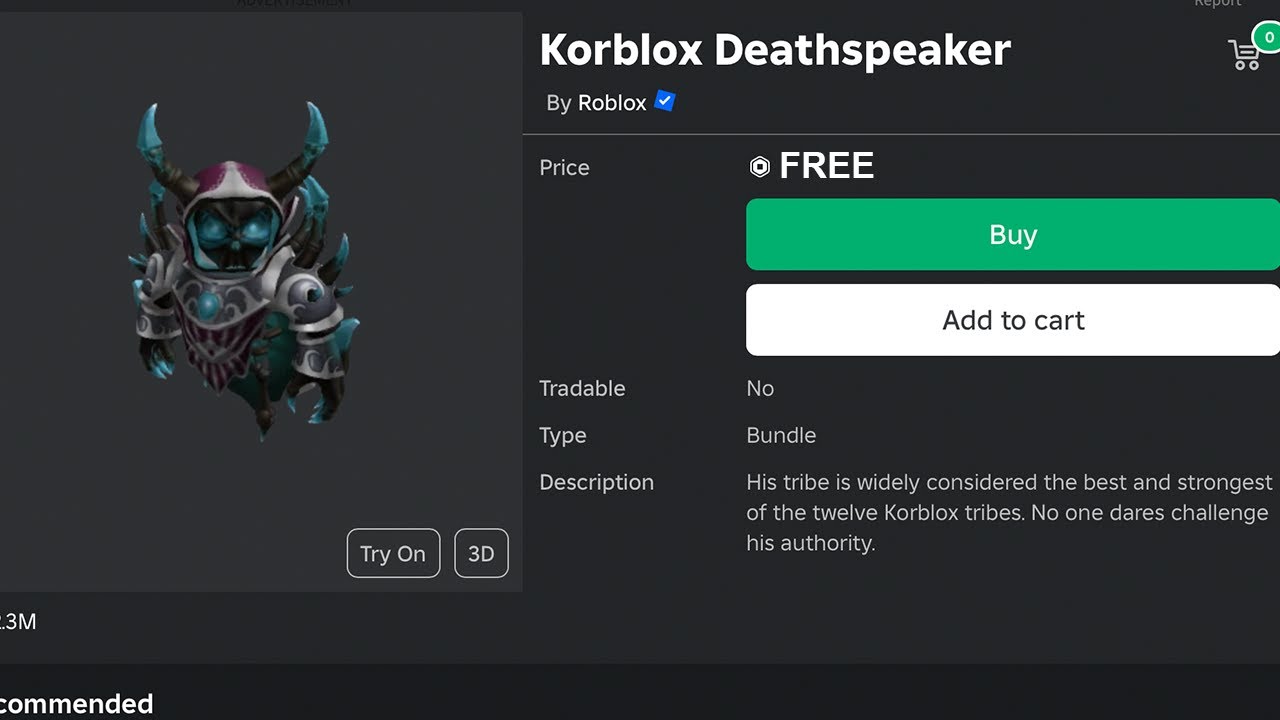ROBLOX GAVE ME KORBLOX AND VALK FOR FREE - YouTube