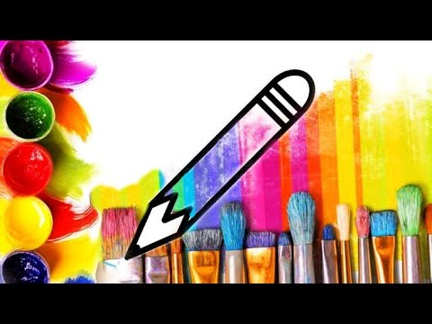 how to draw a pen and pencil easy to learn |#kids art world - YouTube