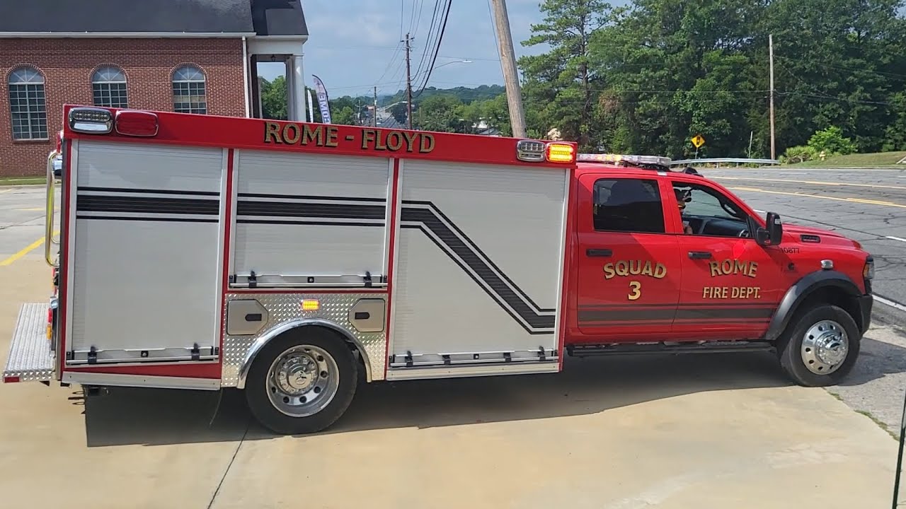 Rome-Floyd Fire Dept Squad 3 Responding - YouTube