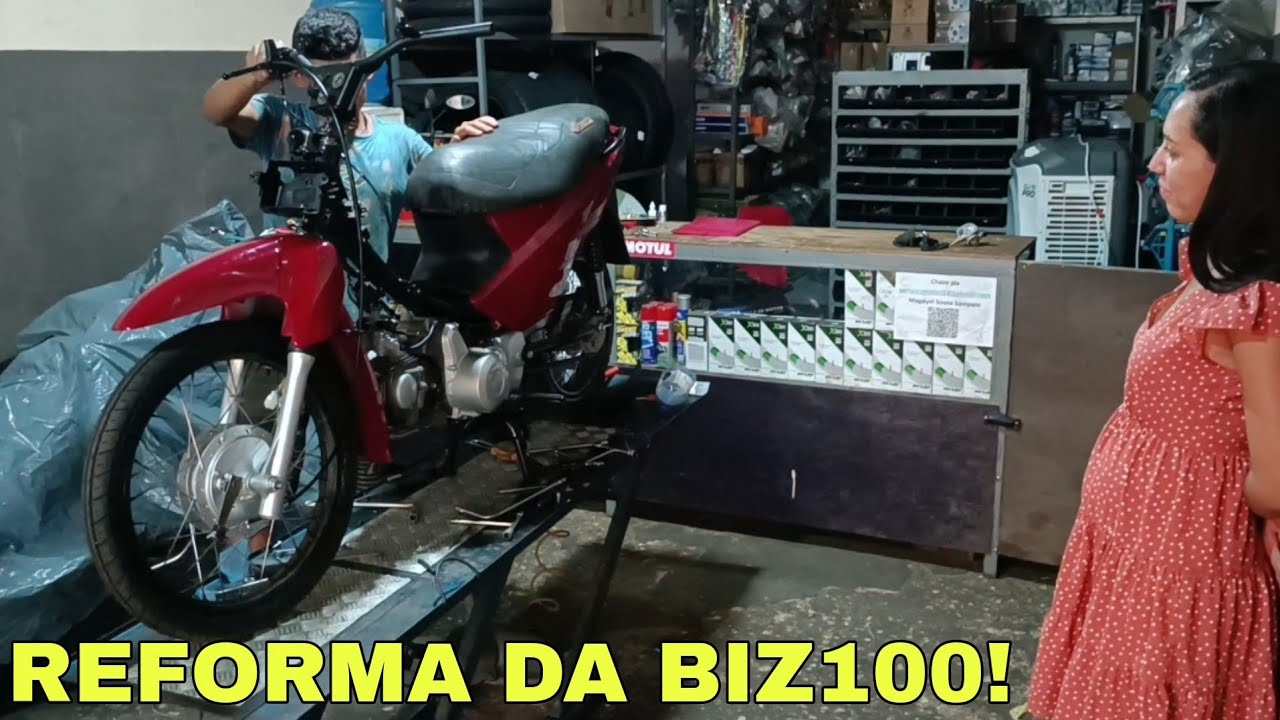 FINALMENTE FUNCIONEI O MOTOR DA BIZ 100! A mulher gostou! - YouTube