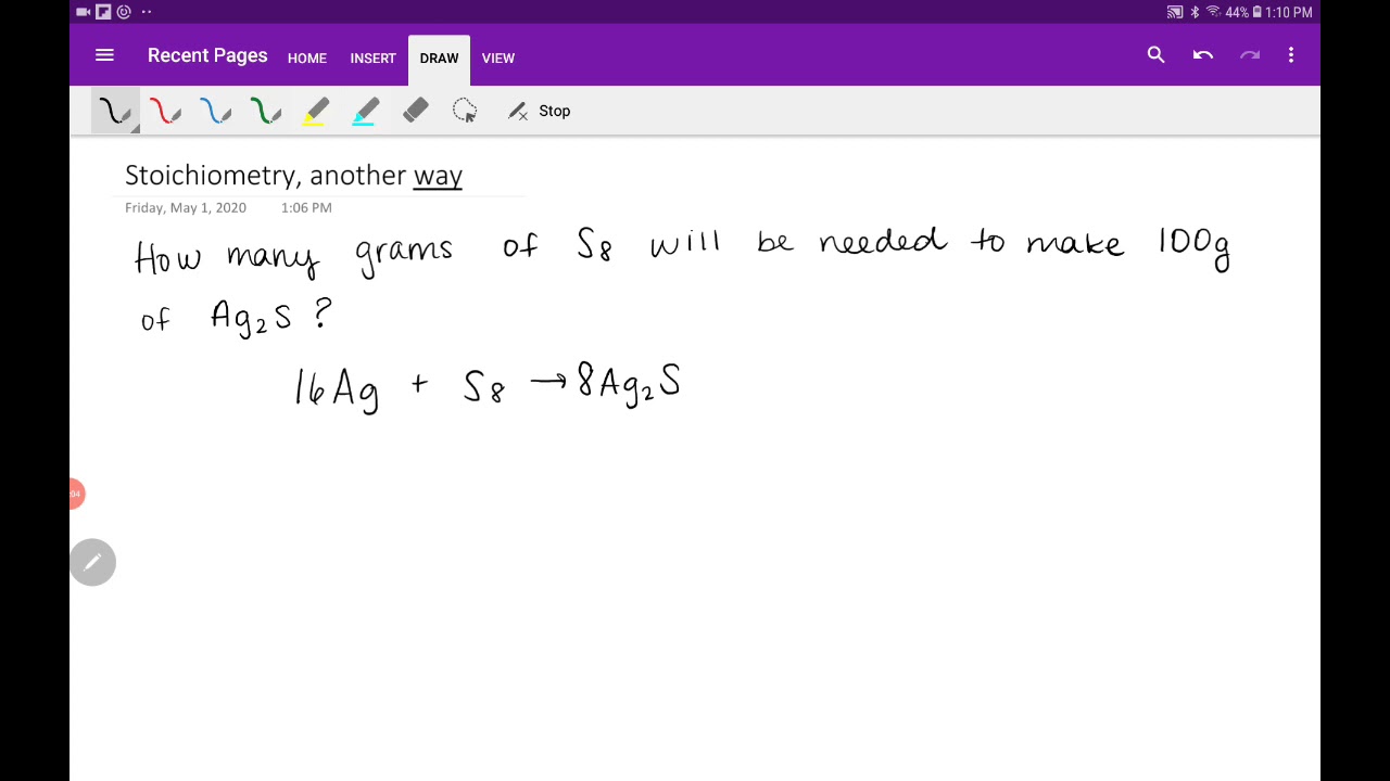 Optional Week 3 Stoichiometry Another Way To Solve Youtube 2546