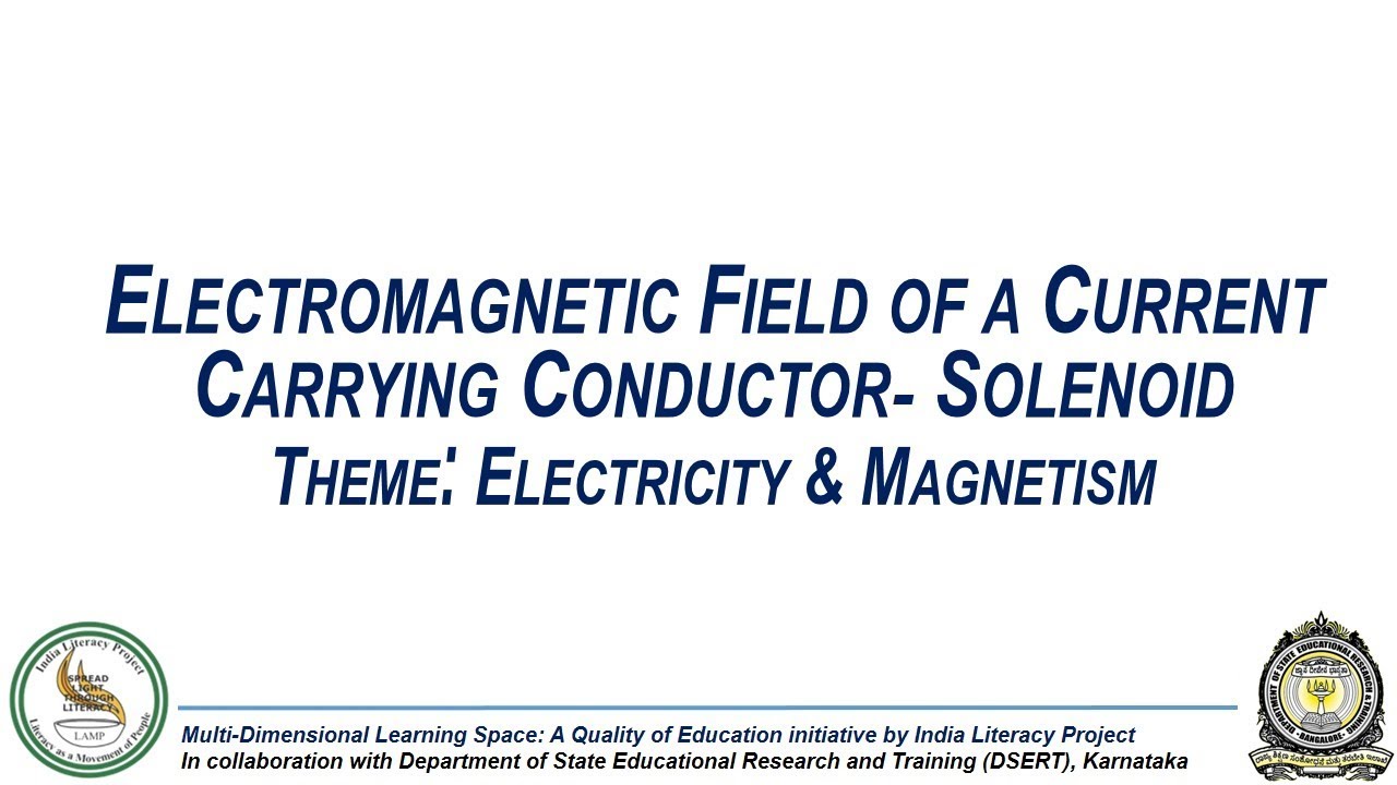 Electromagnetic Field of a Current Carrying Conductor- Solenoid - YouTube