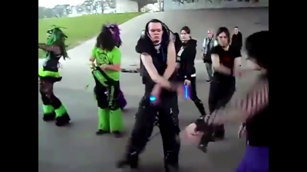 Cyber Goths Dancing to Low - BrokenCyde - YouTube