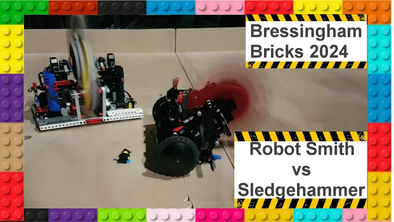 Sledgehammer vs Robot Smith - Lego Robot Battle (Bressingham Bricks 2024 Sat S2B5) - YouTube